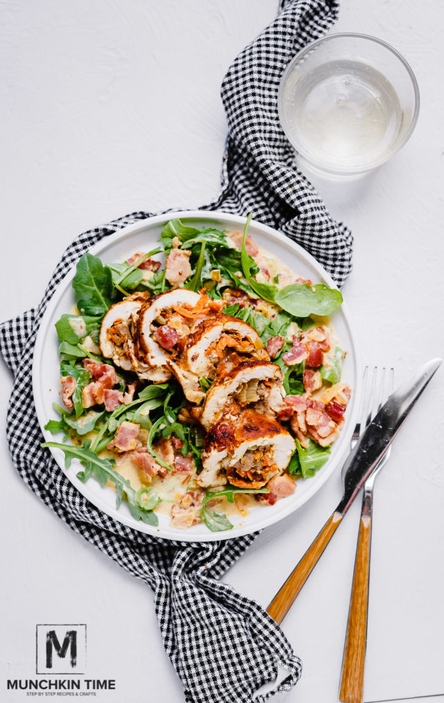 Chicken Schnitzel Recipe with Bacon Gravy - Munchkin Time