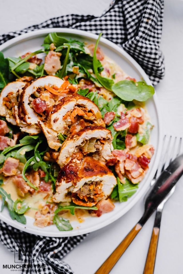 Chicken Schnitzel Recipe with Bacon Gravy - Munchkin Time