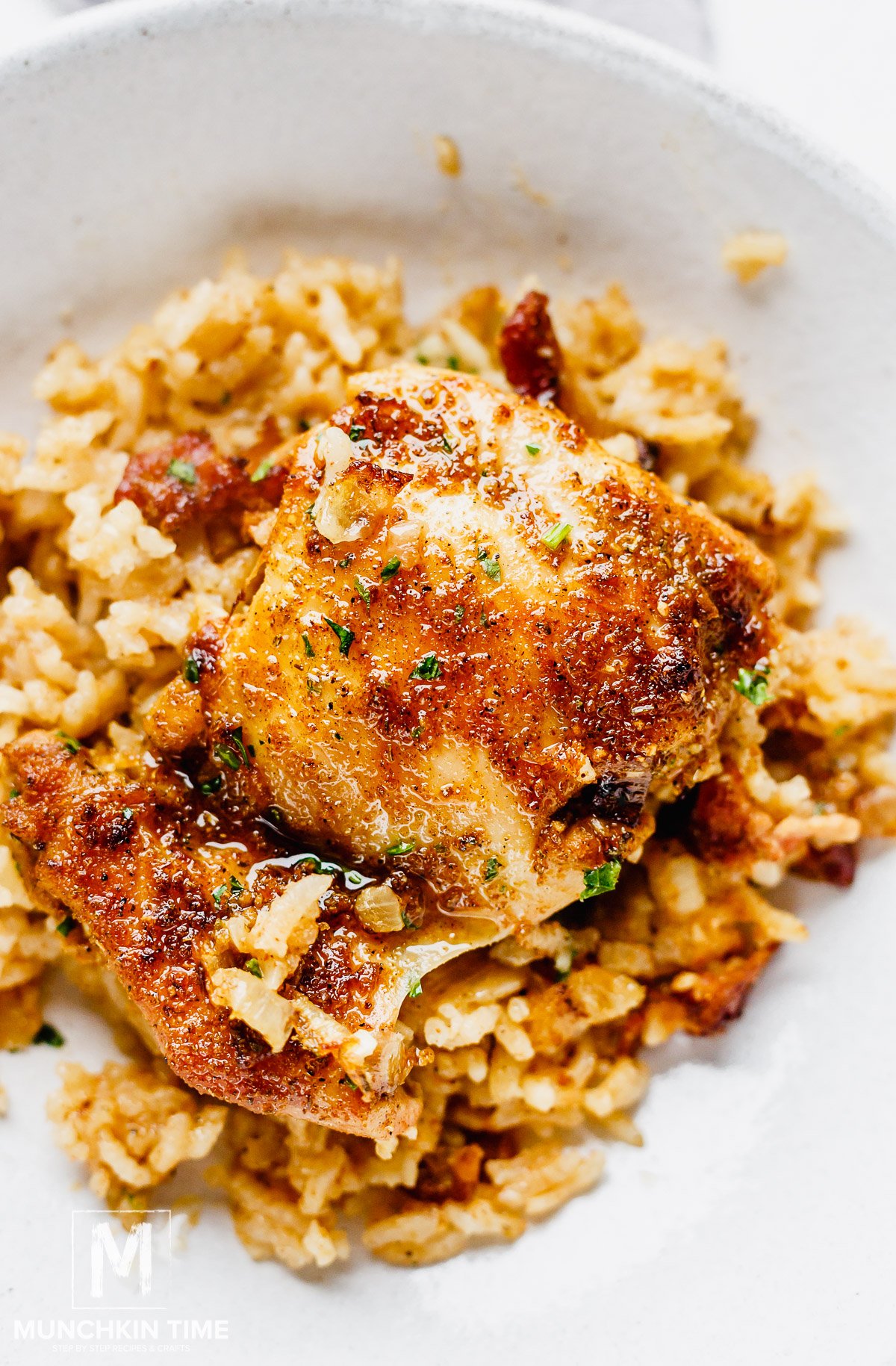 Easy Chicken Thighs and Rice Casserole Recipe (Video) - Munchkin Time Easy Chicken Thighs and Rice Casserole Recipe (Video) - Munchkin Time