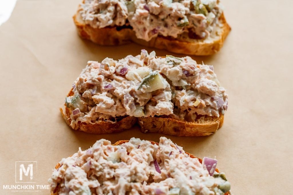 The Best Open Faced Tuna Melt Recipe (Video) - Munchkin Time