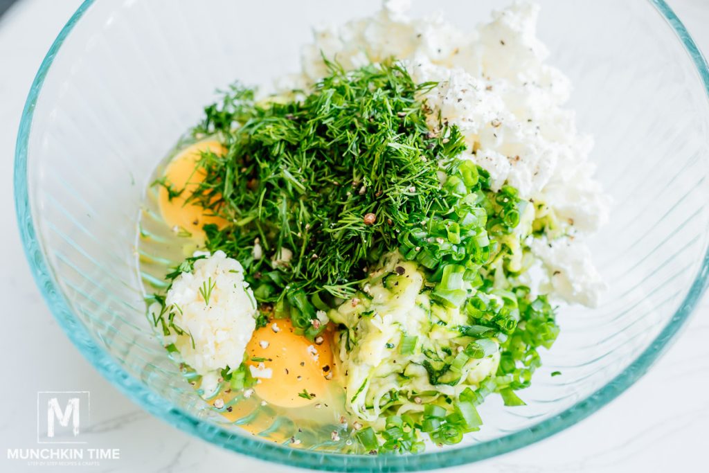 The Best Zucchini Fritters With Feta (Video) - Munchkin Time