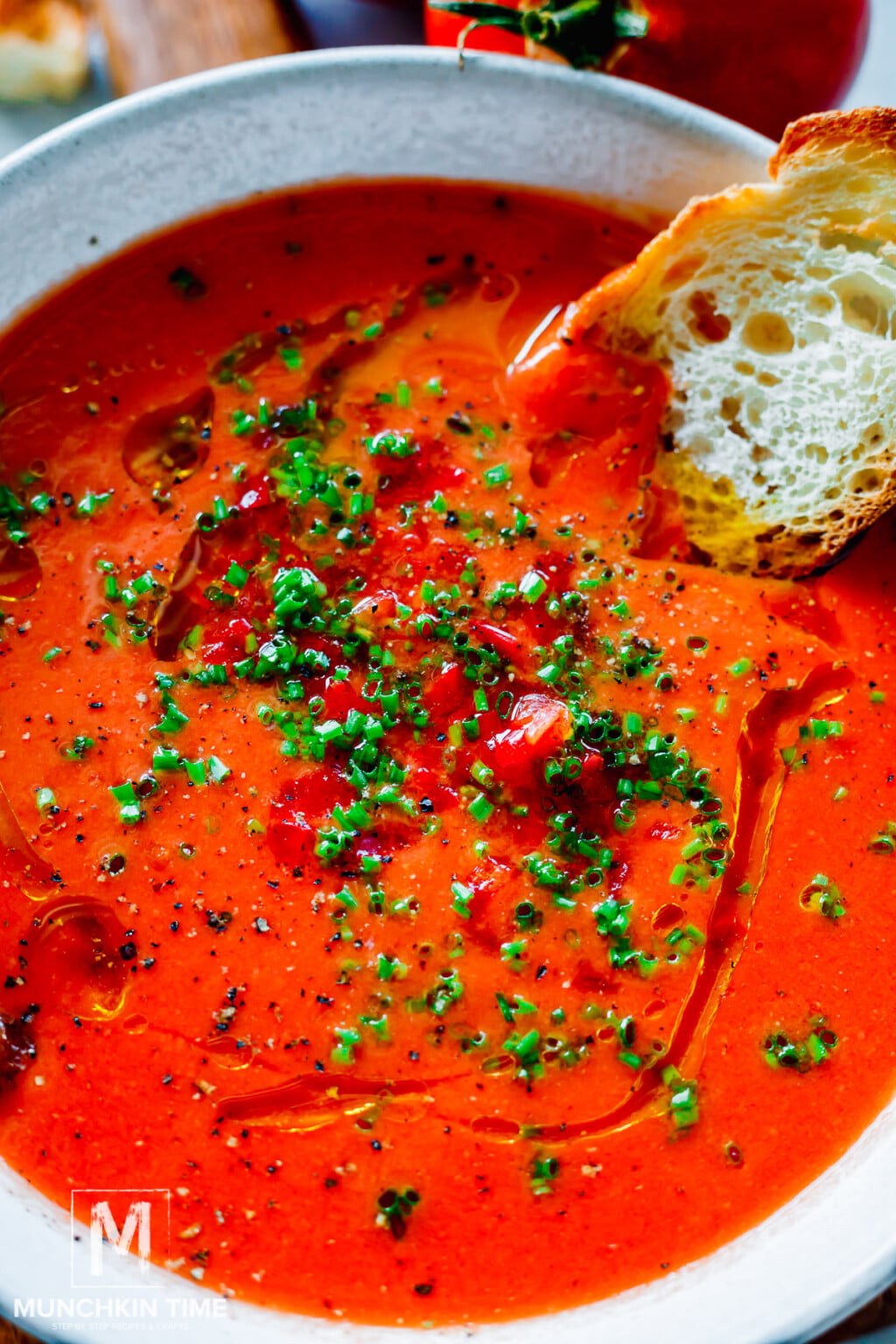 Cold Tomato Soup Recipe: Quick and Easy Gazpacho - Munchkin Time