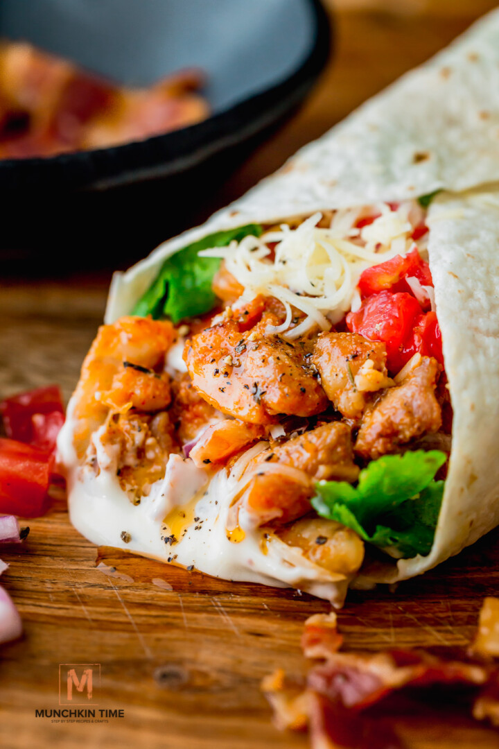 Chicken Bacon Caesar Wrap: Quick and Easy Recipe - Munchkin Time