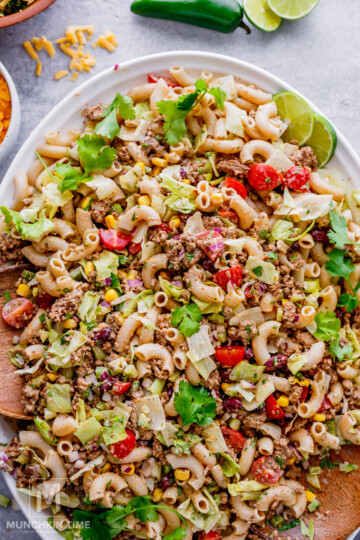 Taco Pasta Salad - Munchkin Time